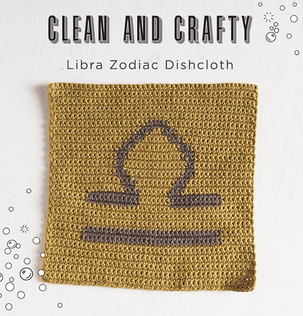 Free Libra Crochet Pattern Dishcloth from Knit Picks